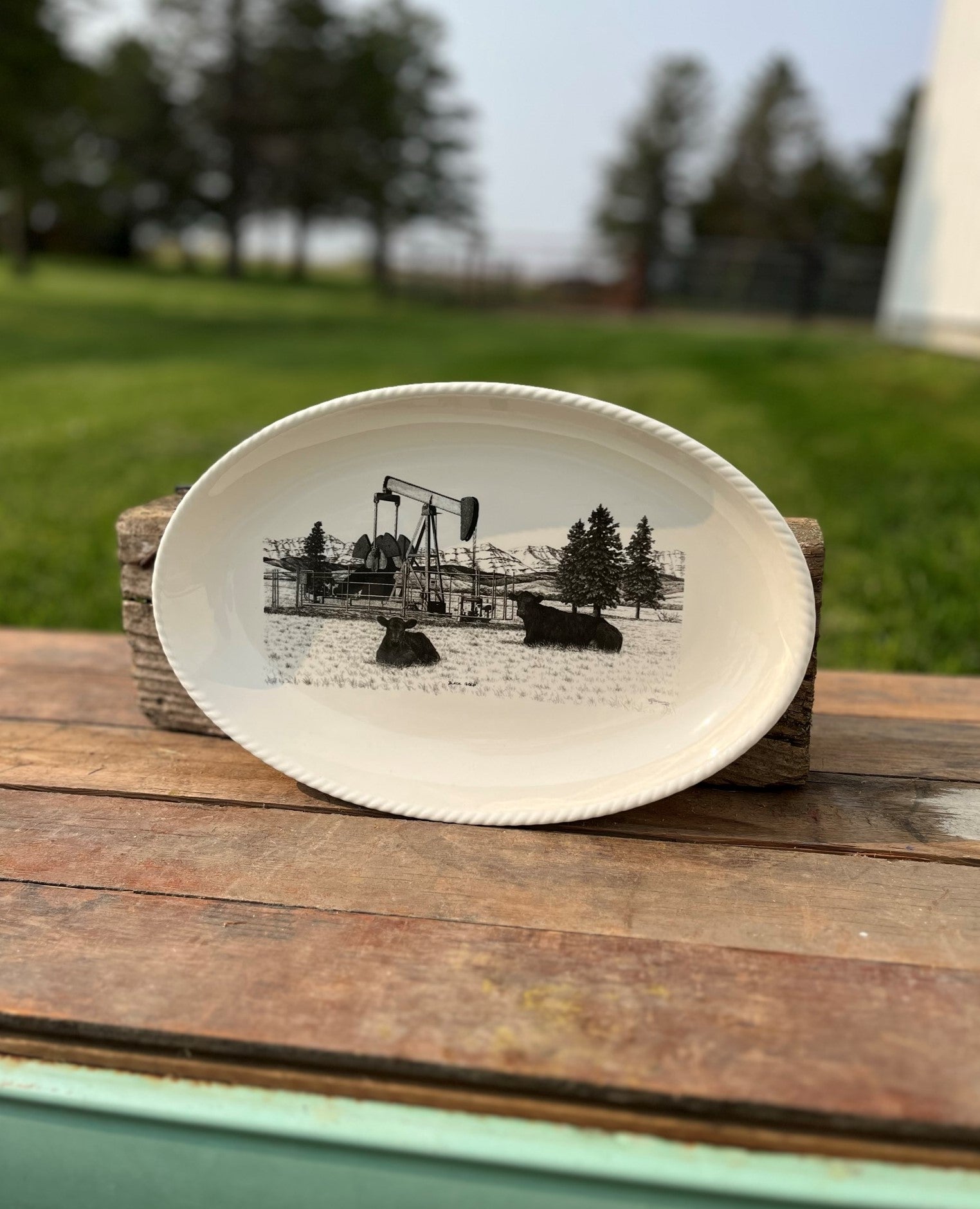 Western Cattle Dinner Platter Serving Dish – The Branded Barn