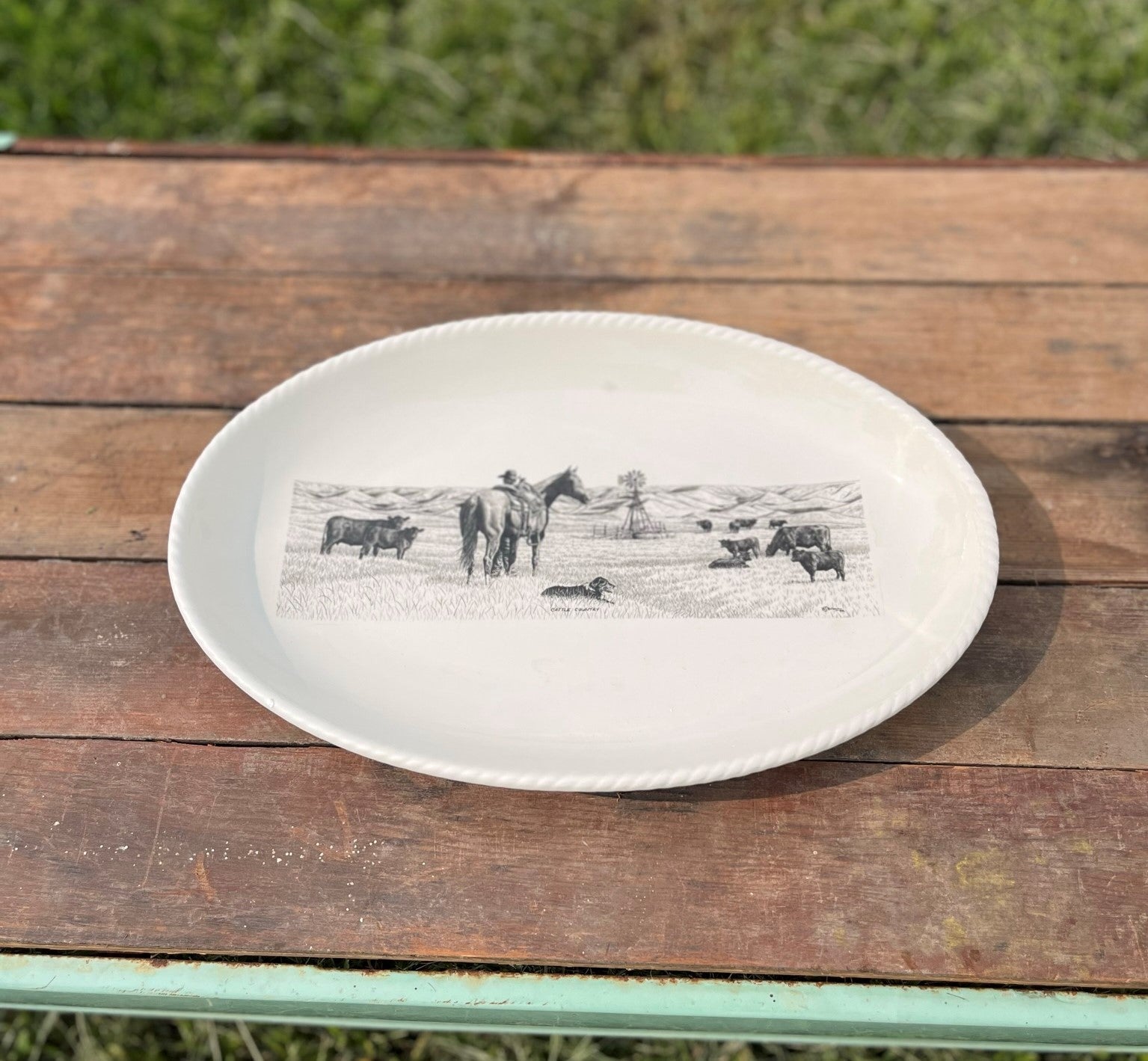 Western Dinnerware Cattle Serving Dish – The Branded Barn