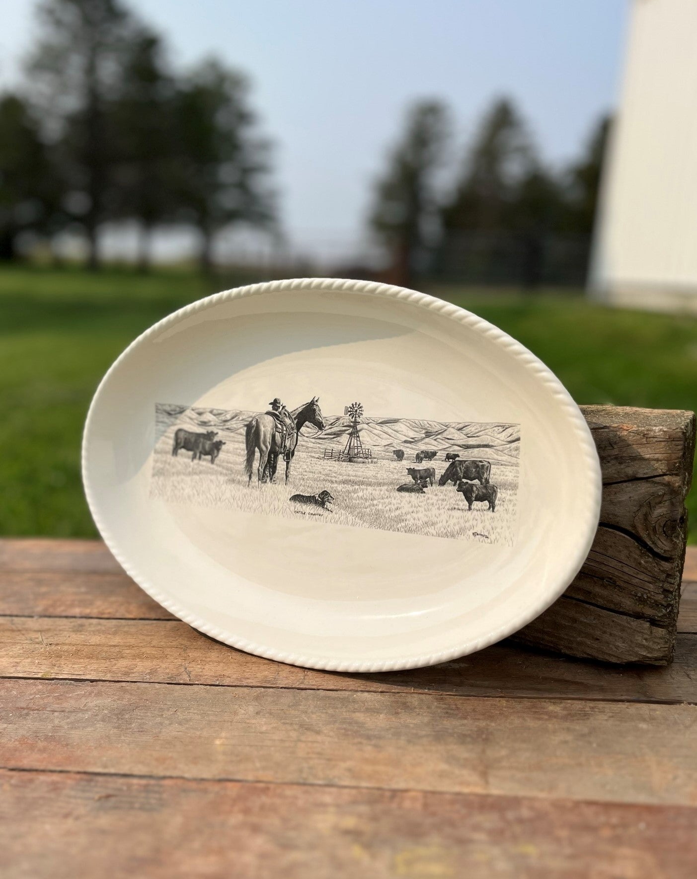 Western Dinnerware Cattle Serving Dish – The Branded Barn