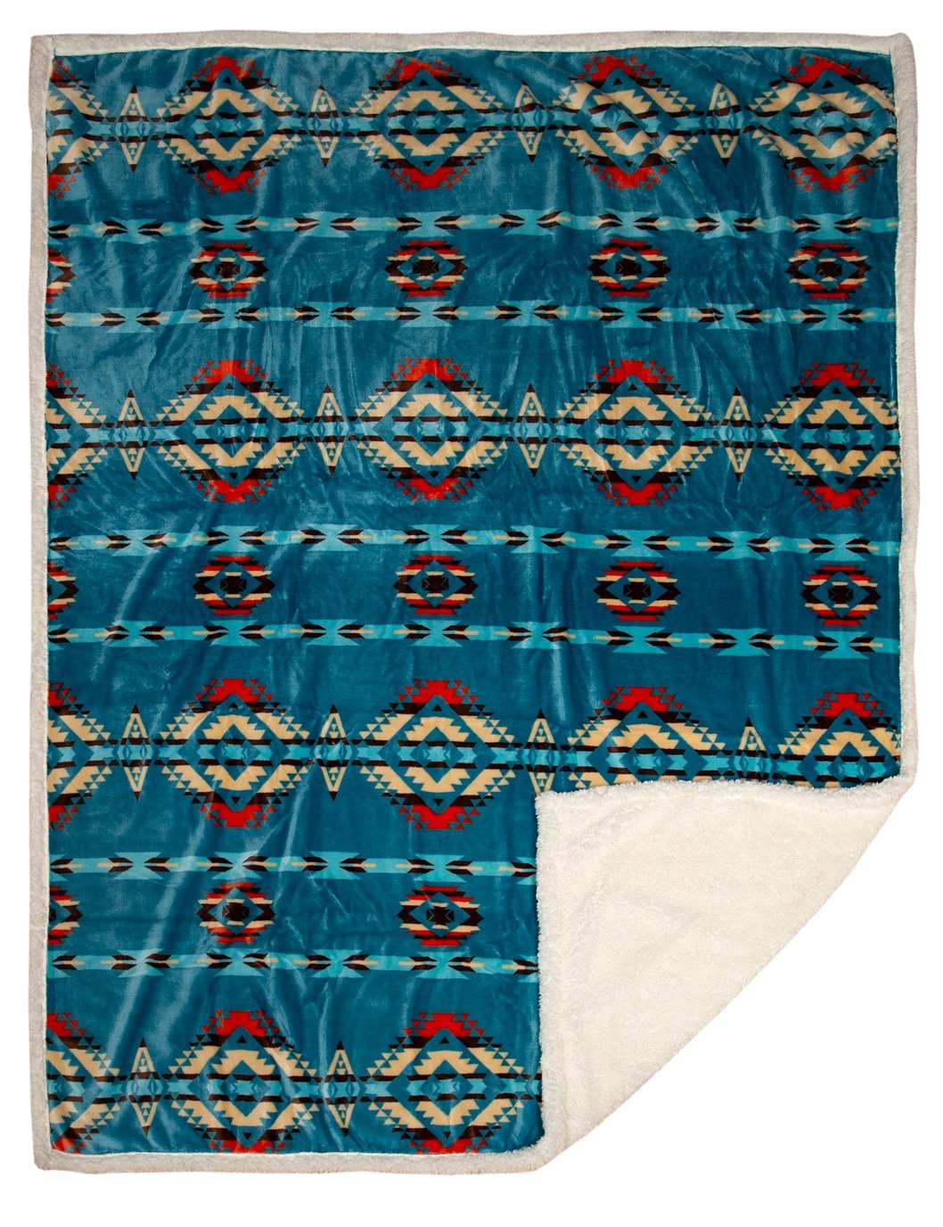 Turquoise Southwest Sherpa Throw – The Branded Barn